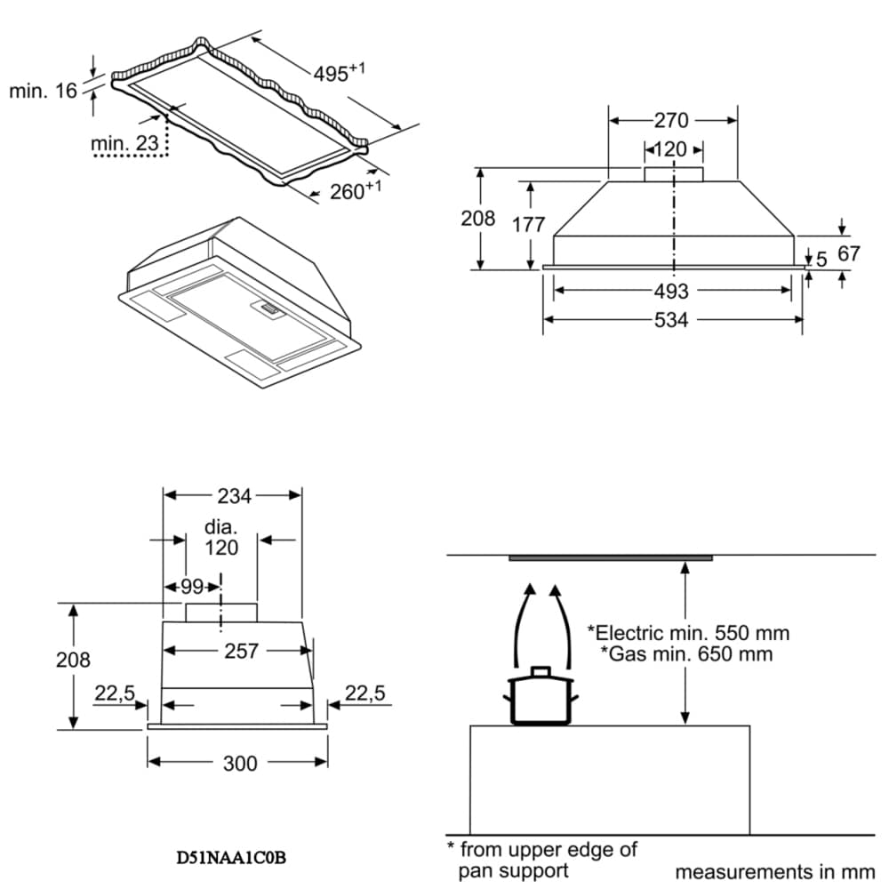 Neff D51NAA1C0B 53cm Anthracite Canopy cooker hood - Appliance Centre